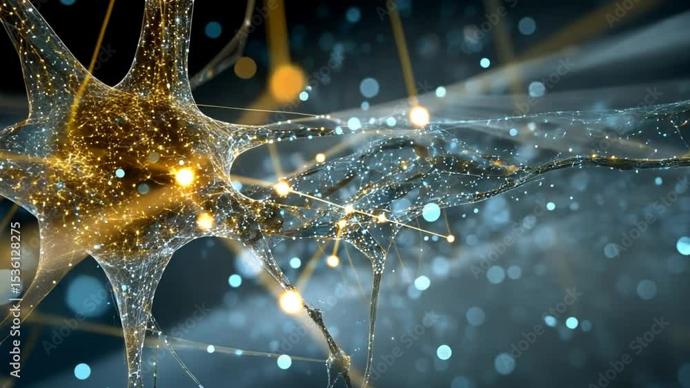 Neurons: Illustrating the intricate neural network, this image depicts the complex structures of ...