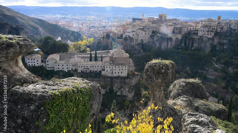 The historic Convent of San Pablo and the iconic Hanging Houses face ...
