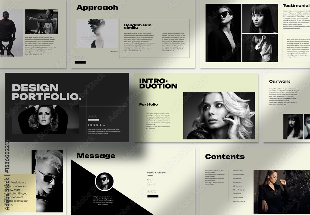 Design Portfolio Presentation Layout Stock Template | Adobe Stock