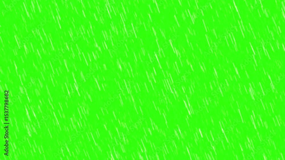 Heavy Rain Green Screen Loop animation, Realistic Rain Particle with ...