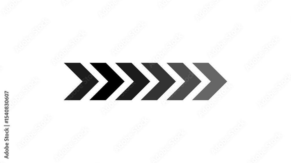 Seamless loop black chevron arrow stripe animation moving horizontally ...