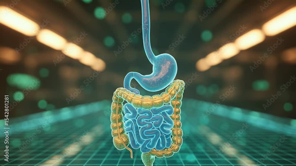 Human digestive system 3 d animation stomach and intestines model vídeo ...