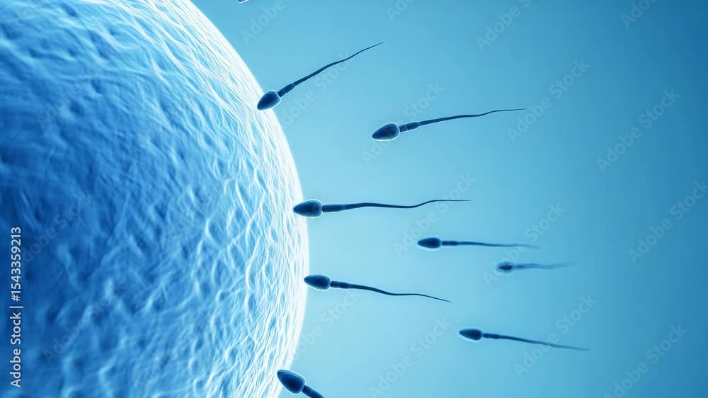 Explore the fascinating journey of sperm cells as they swim towards an ...