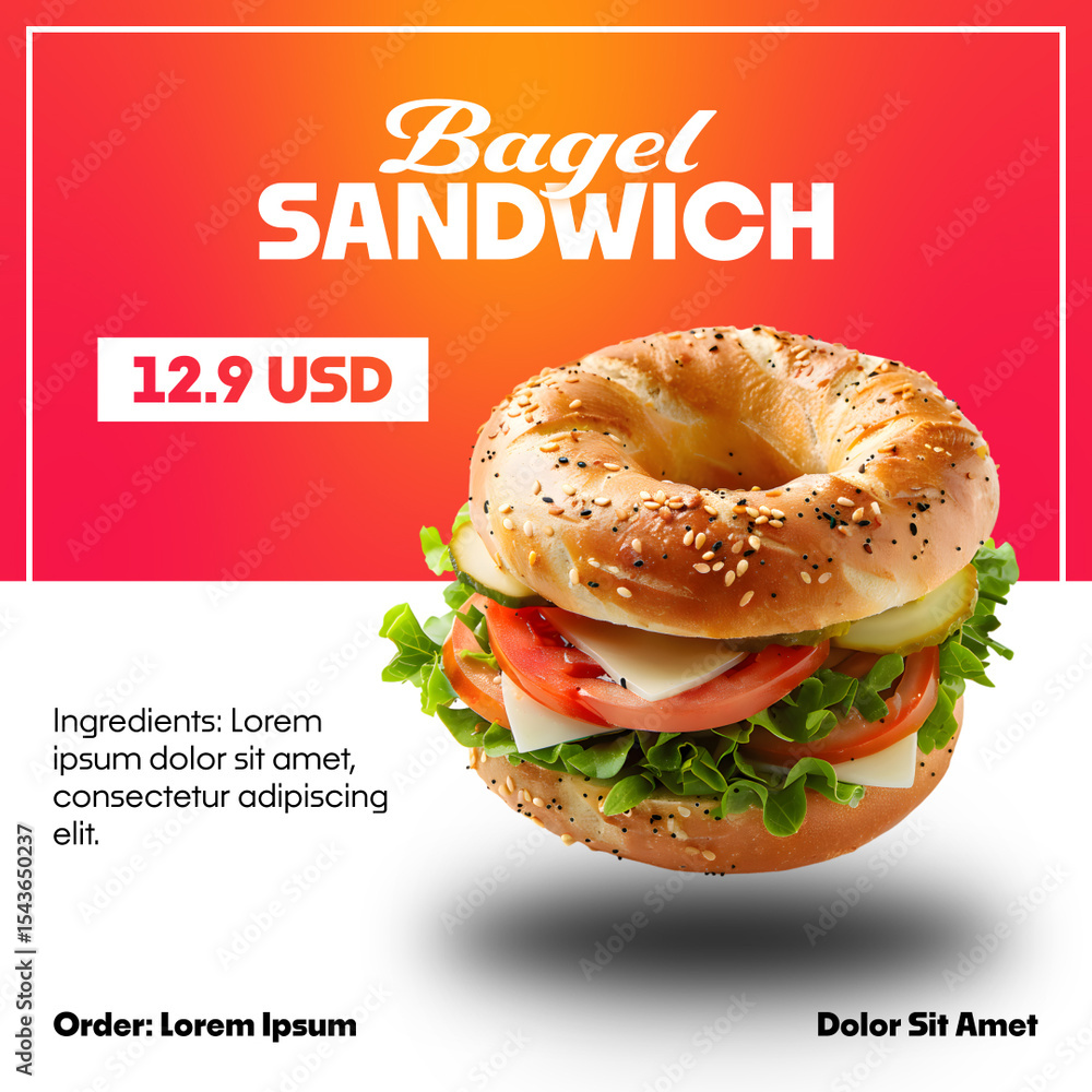 Animated Fast Food Promo Template for Social Media Video with Text ...