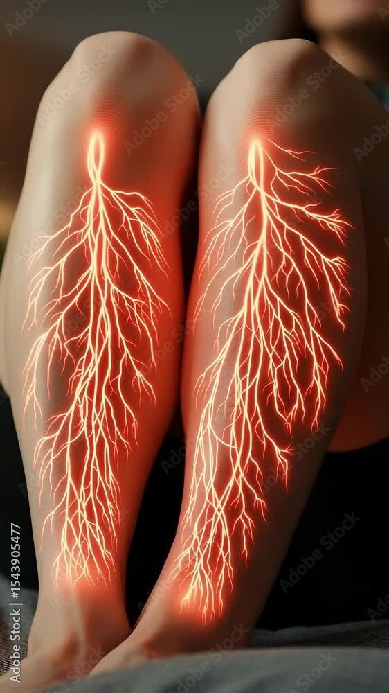 Nerve reaction: lower extremity, varicose pain, creeping impulse, numb ...