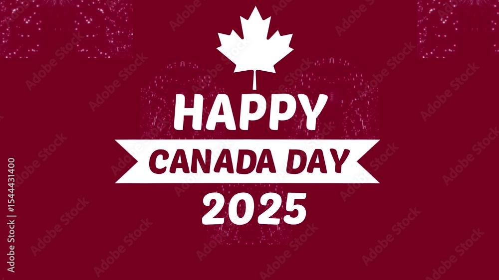 Happy Canada Day Animation, Happy Canada Day 2025 Text Animation Effect ...