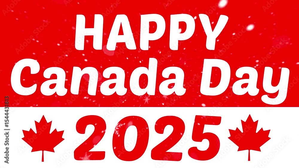 Happy Canada Day Animation, Happy Canada Day 2025 Text Animation Effect ...
