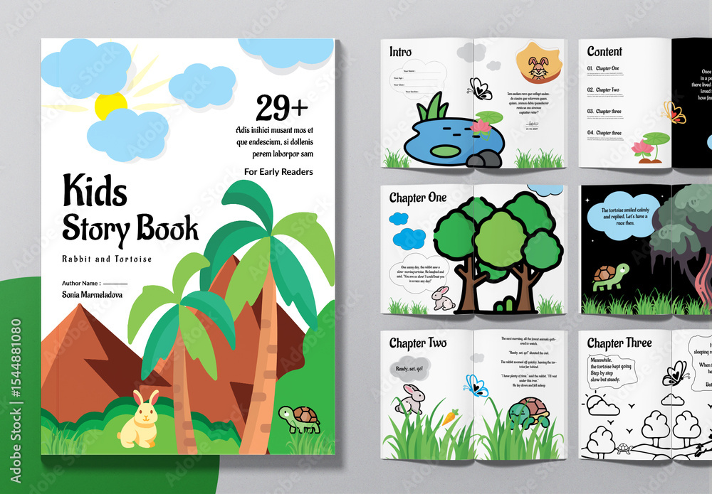 Kids Story Magazine Book Design Stock Template | Adobe Stock