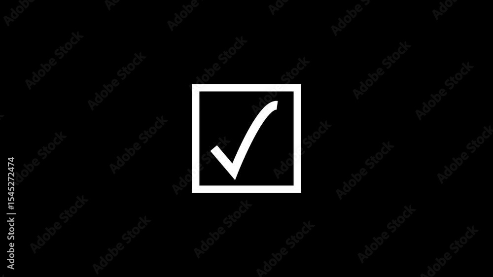 Check mark symbol Animation. approved tick mark icon, success ...