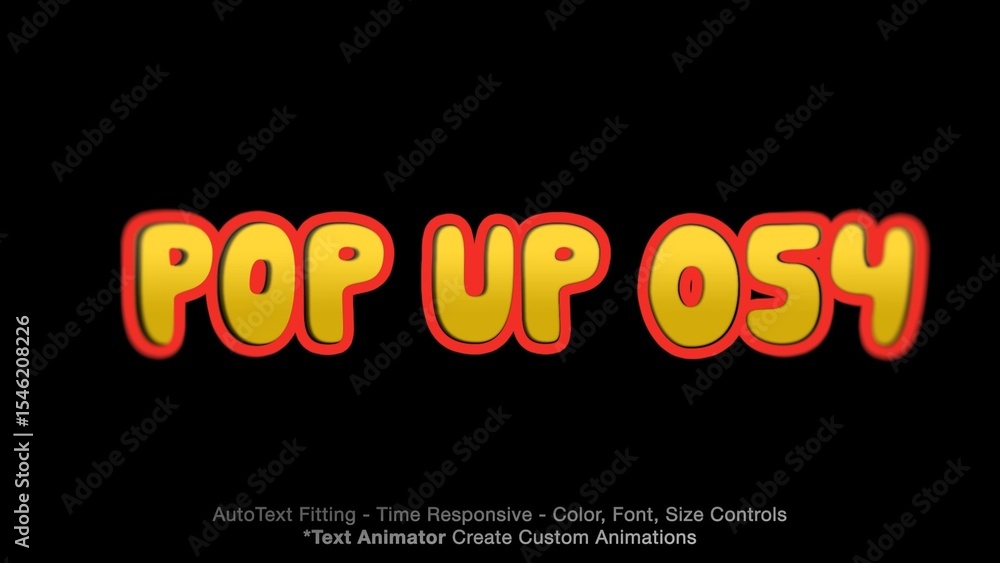 Pop Up Text Overlay (54) Editable Color, Font & Animation | Easy ...