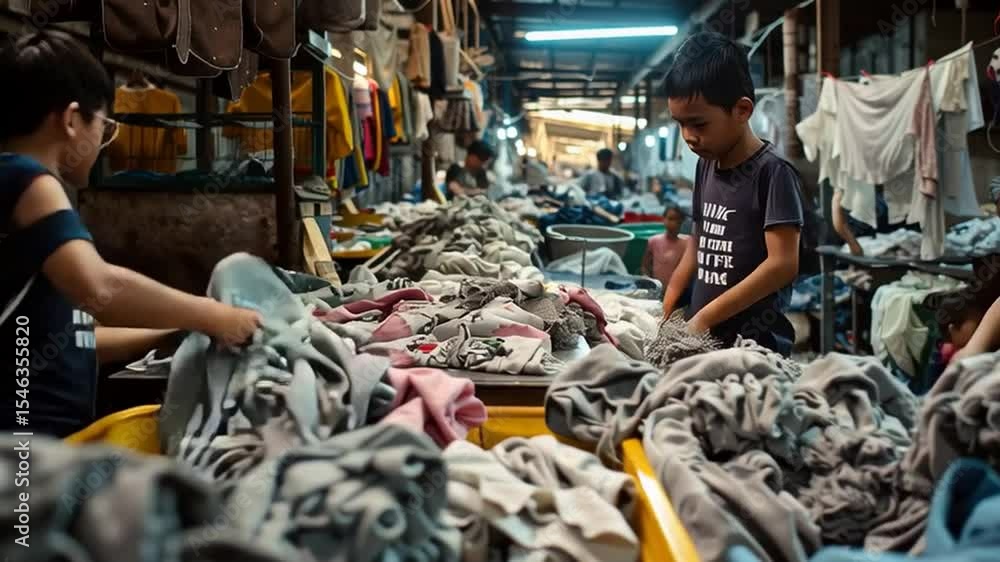 Filipino Children Working In A Fast Fashion Factory Stock Video Adobe