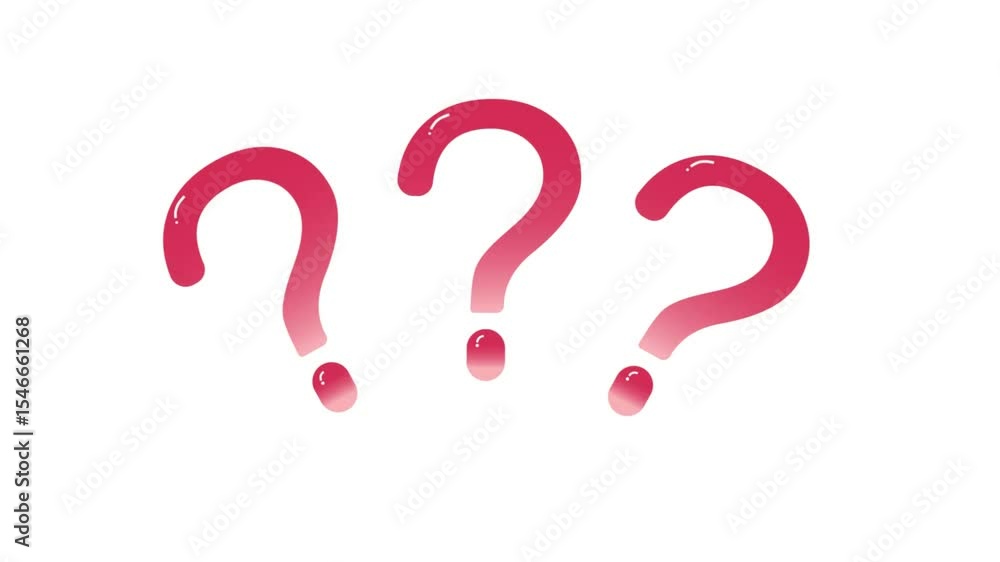 Question mark large size cone effect particle element on the green ...