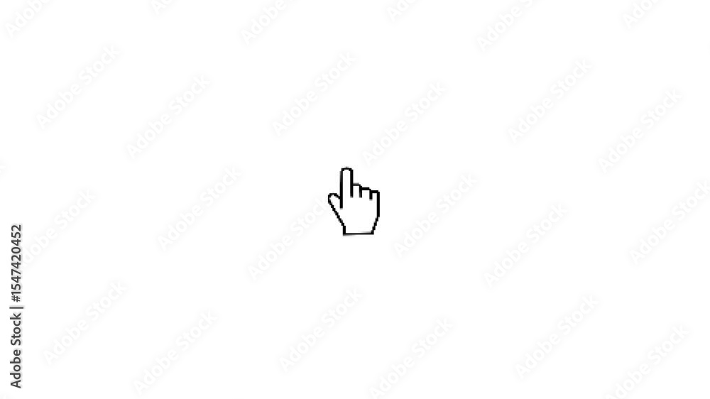 Pointer arrow cursor clicking. Mouse click symbol with circle on Green ...