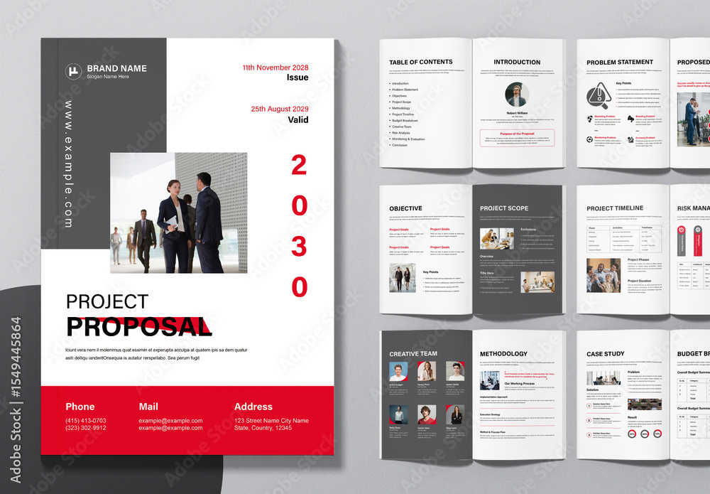 Corporate Project Proposal Brochure Template Layout Stock Template ...