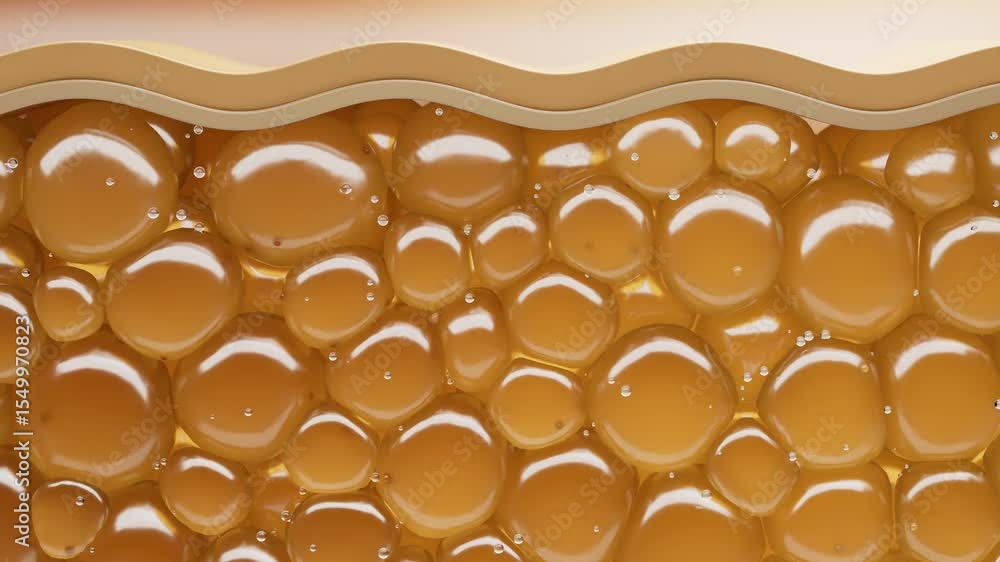 Realistic animation shows fat cells expanding and contracting beneath a ...