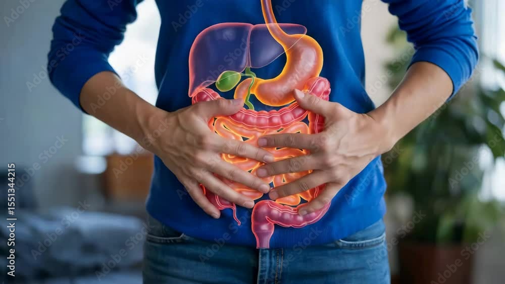 Stockvideon Visualize the human digestive system including the stomach ...
