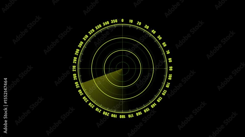Vidéo Stock Radar Signal transmitted . Glow green background with ...