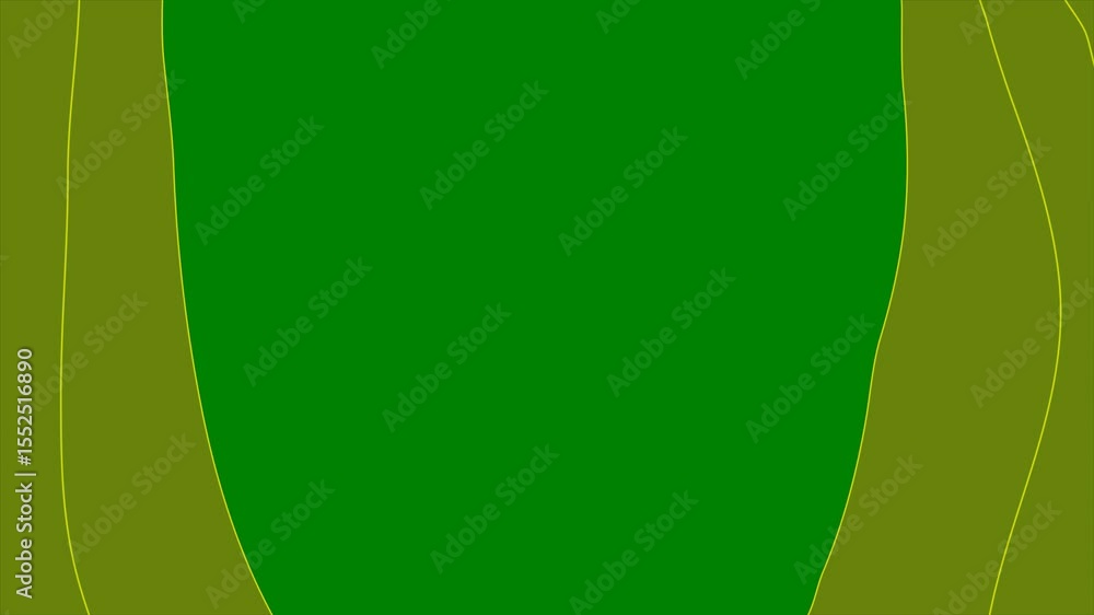 A green background with white border and an image of leaf on lines ...