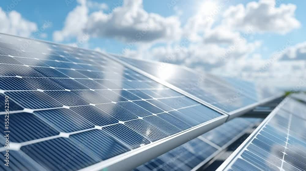 Solar panel close up rooftop bright sky background rooftop solar ...