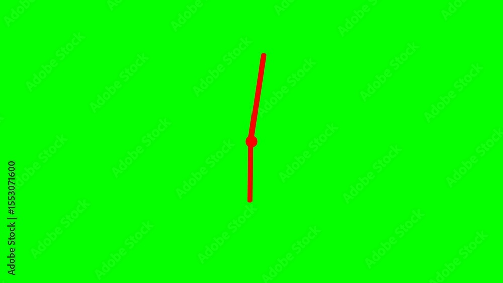 Animated clock hands rotating in seamless loop on green screen ...