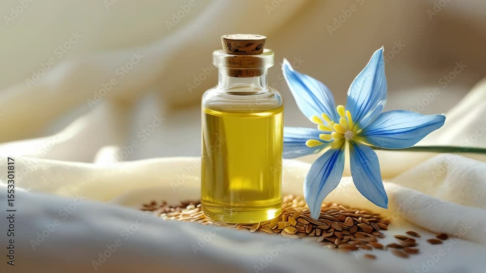 video of Linseed oil, alternatively recognized as flaxseed oil, is an ...