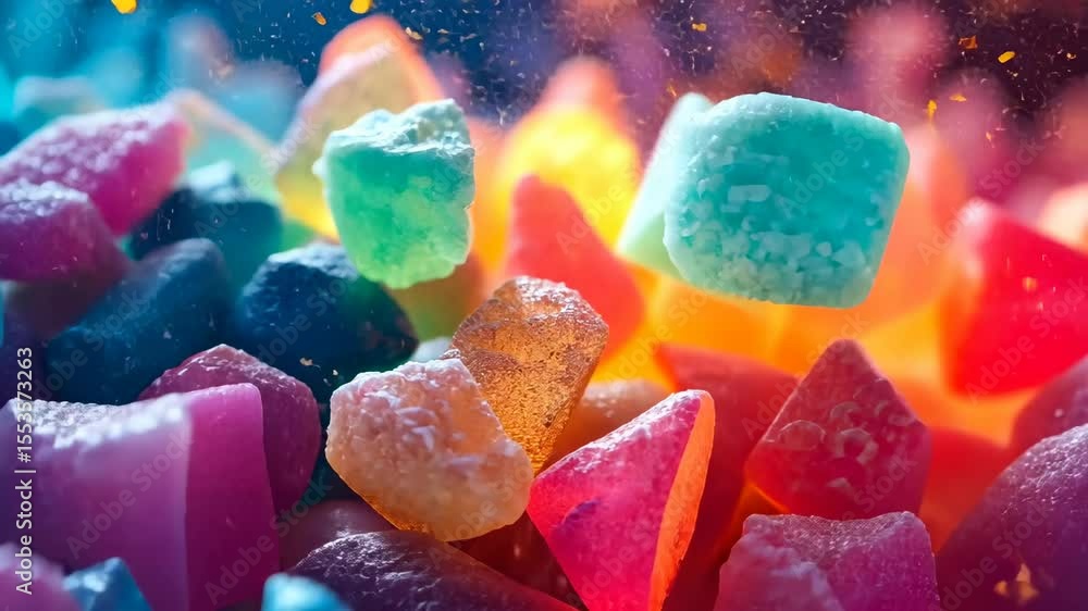 Rock Candy, colorful treats, sugar crystals. Sweet delight. Bright hues ...