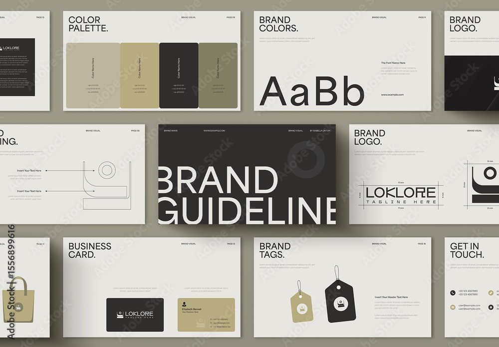 Modern And Clean Retro Digital Brand Guidelines Presentation Template ...