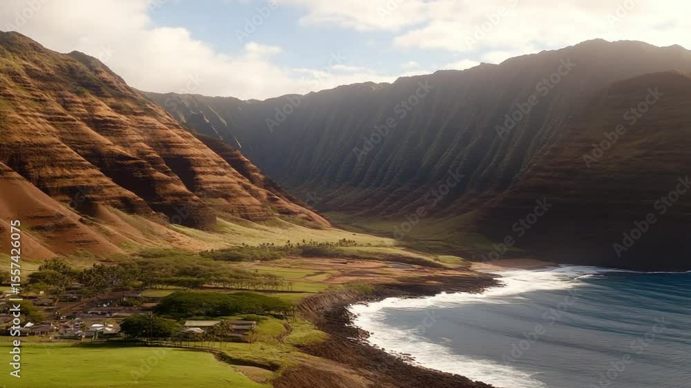 Breathtaking Aerial View of Waimea Canyon, Kauai's Grand Canyon Stock ...