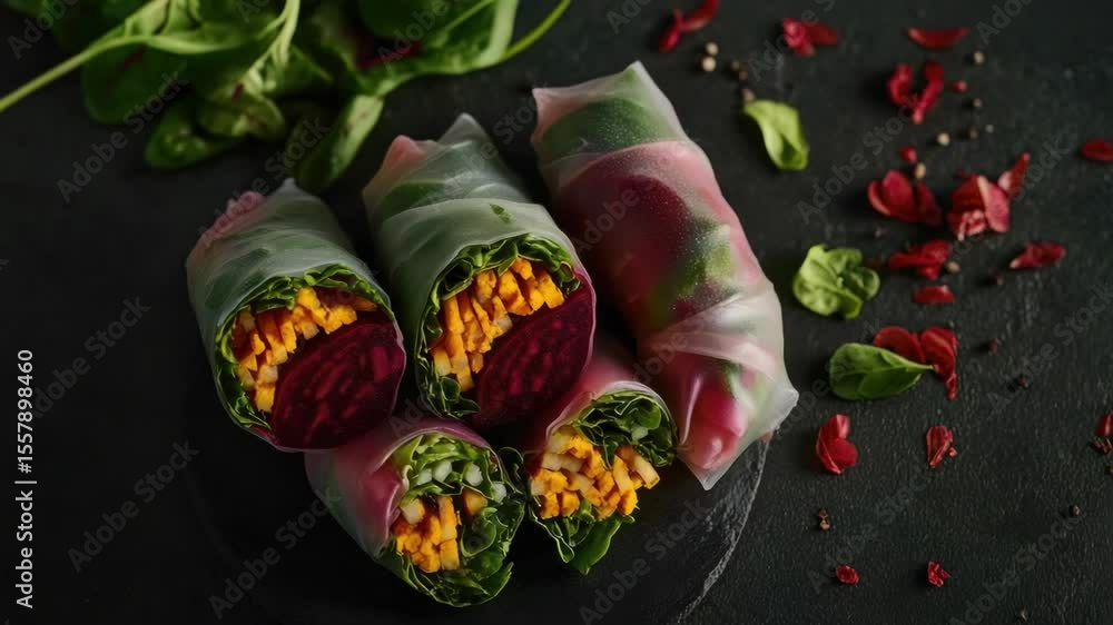 Vegan and gluten-free, these spring rolls are packed with fresh veggies ...