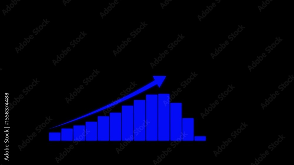 Business Financial Growing Business Income and Earnings chart animation ...