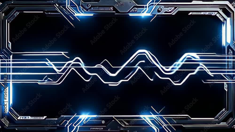 Enhance your visuals with a Futuristic tech Border Frame with circuit ...