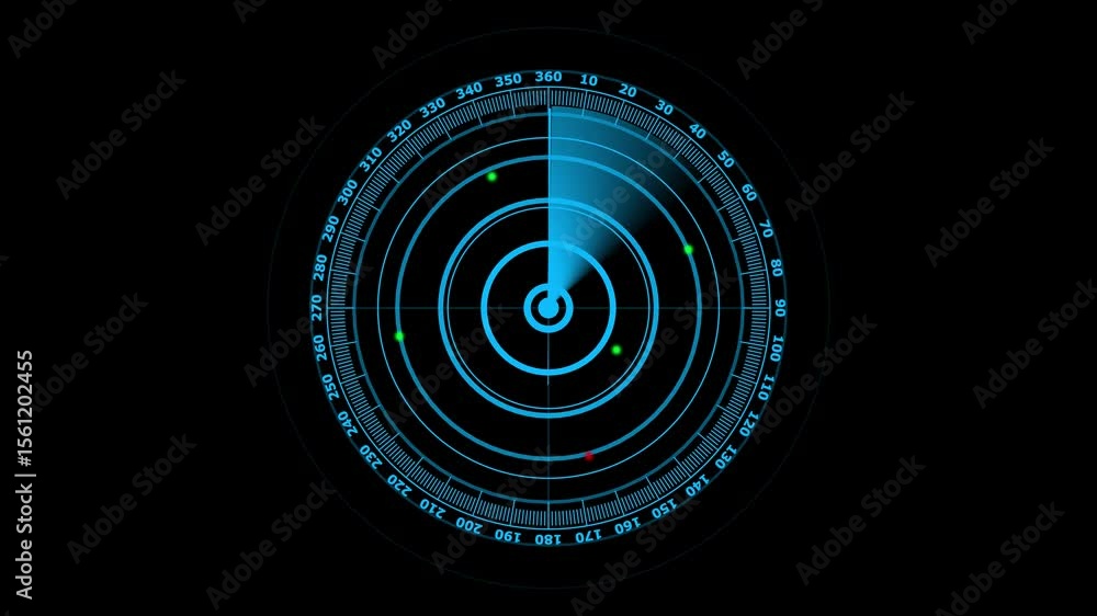 HUD Interface target, radar direction scan for target, searching on ...