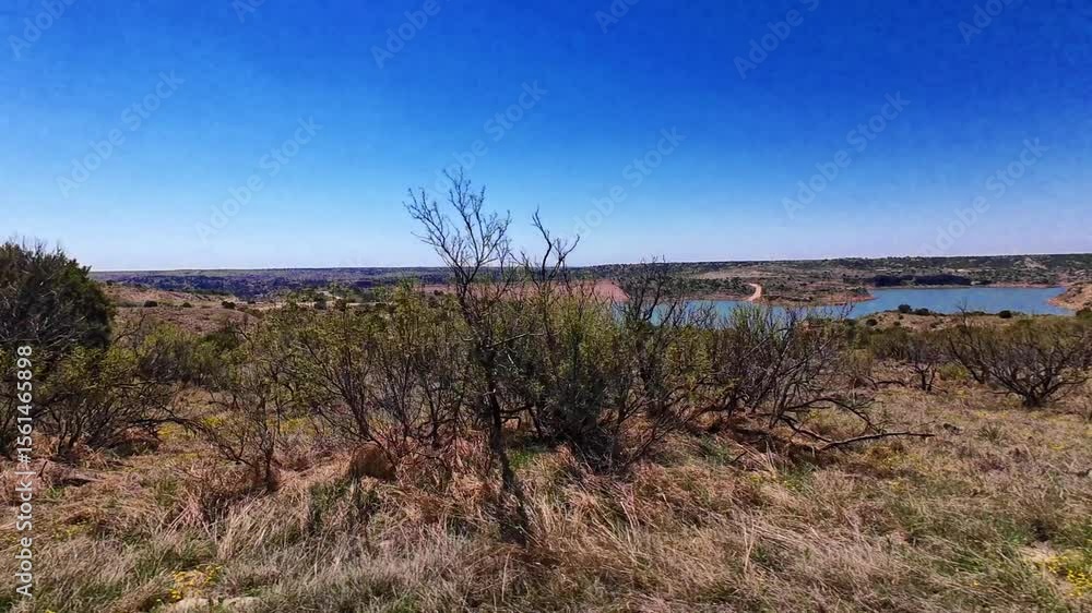 Lake Mackenzie in Texas, USA, a reservoir created for water supply and ...