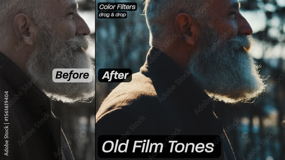 Old Film Tones Color Filters Stock Template | Adobe Stock