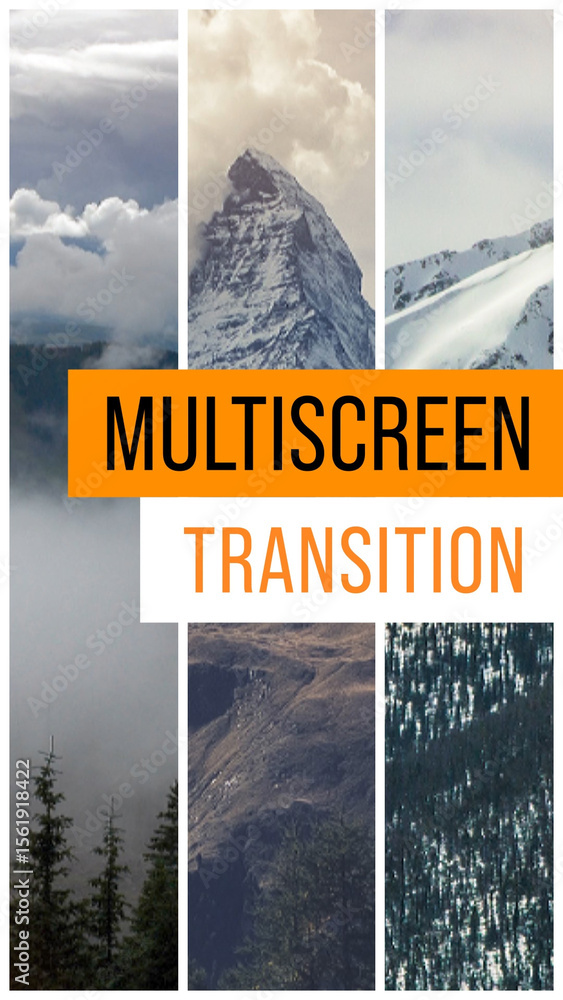 Triple Split Multi Screen Transition Vertical Stock Template | Adobe Stock