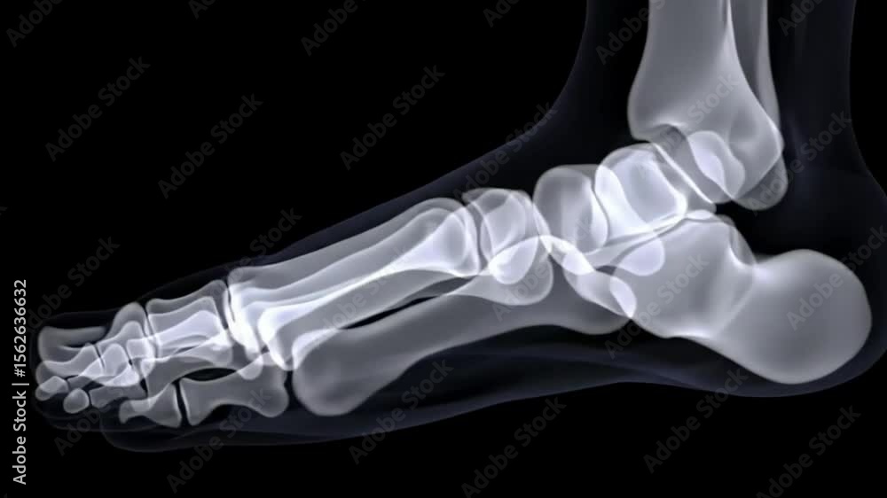 Foot X-Ray Visualization: Anatomy, Structure, and Medical Examination ...