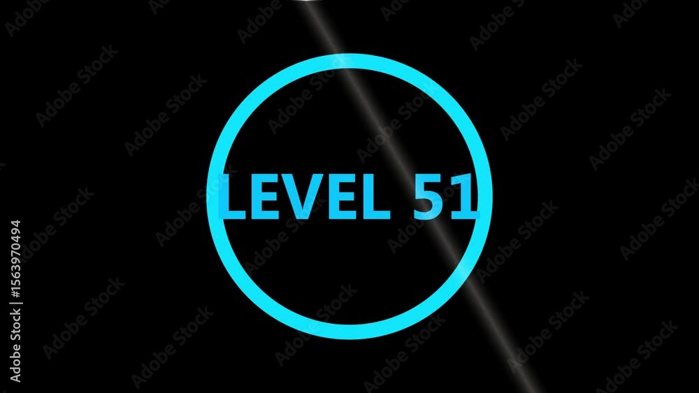 Level 51 text animation. level eight text font, level Up text animation ...