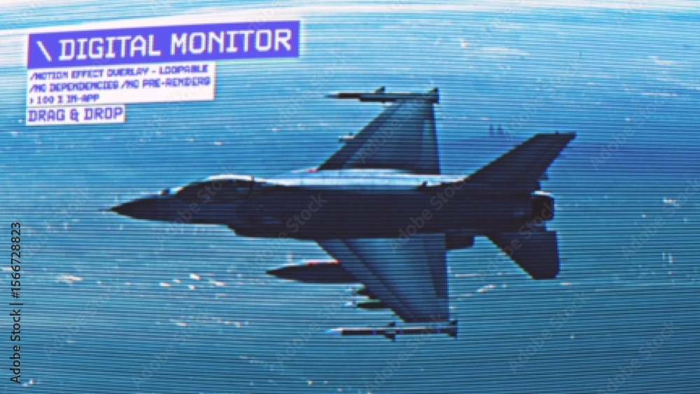 Digital Monitor Screen Procedural Motion Effect: VHS, VCR, Retro CRT ...