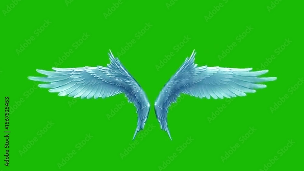 Realistic sky blue Bird Wings Flapping on Green Screen | Chroma Key ...