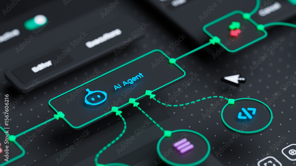 AI workflow automation artificial intelligence software interface nodes ...