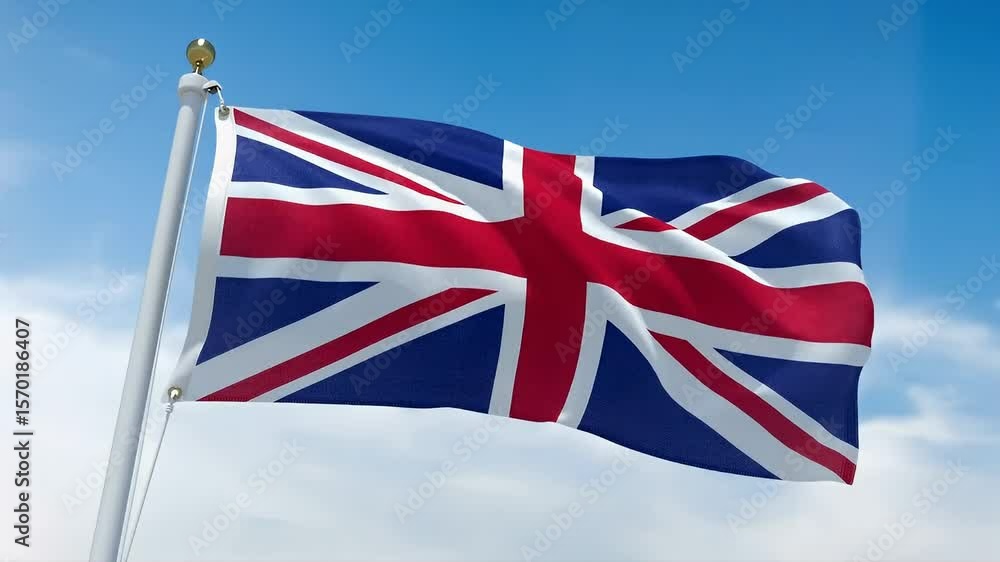 Video Stock United Kingdom Flag A High-Resolution Image of the Union ...