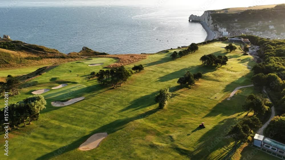 Coastal golf course in Etretat, France with breathtaking views of ...