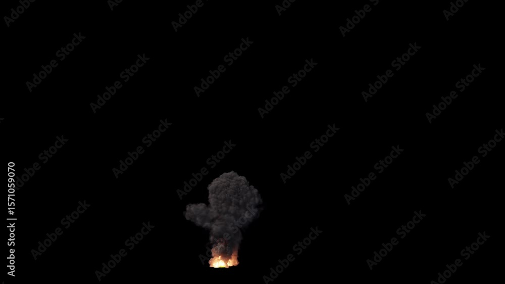 Vidéo Stock VFX element of a rocket engine igniting with intense fire ...