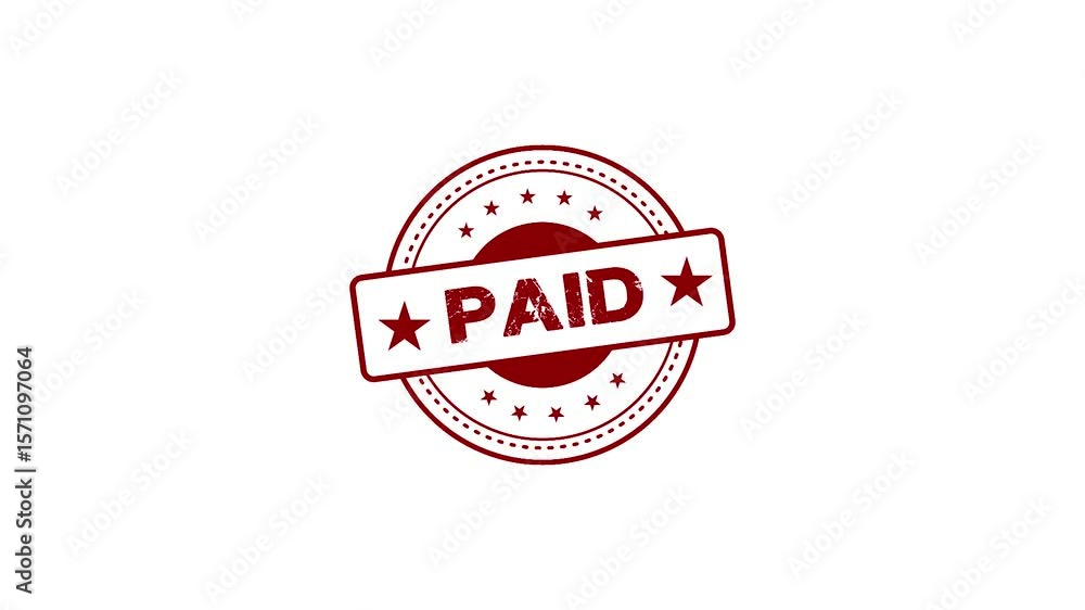 paid rubber stump animation. Animated rubber stamp. rubber video motion ...