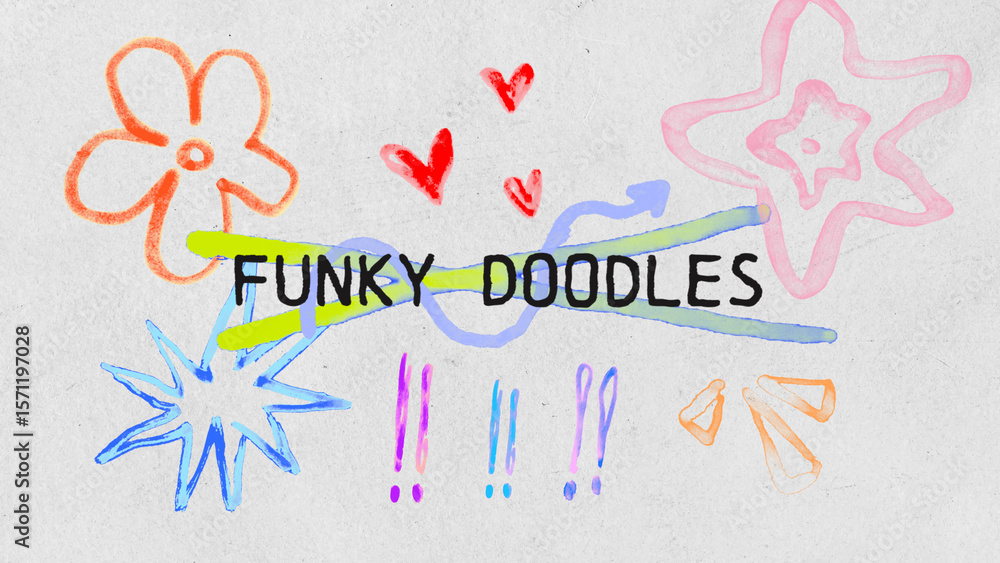 Funky Doodle Accents Stock Template | Adobe Stock