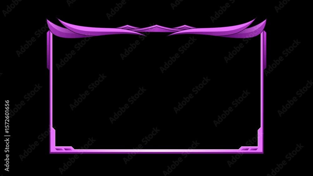 Purple webcam with wings on top for streaming border on transparent ...