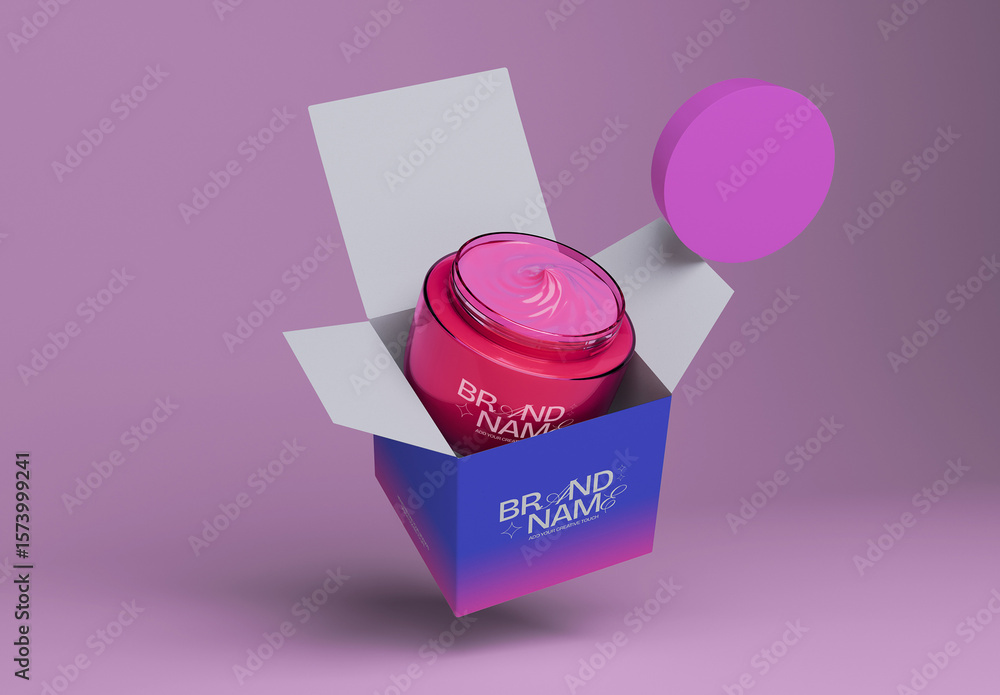 Moisturizer Packaging Mockup Stock Template | Adobe Stock