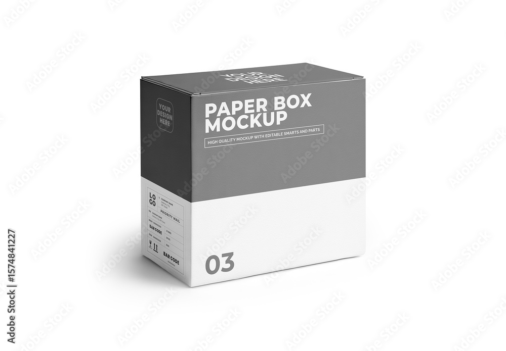 Paper Box Mockup 4 Stock Template | Adobe Stock