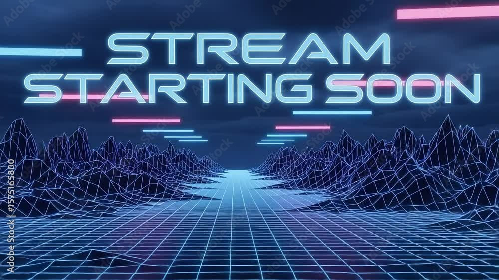 Stream Starting Soon: Retro Cyberpunk Animation. Stream starting soon ...