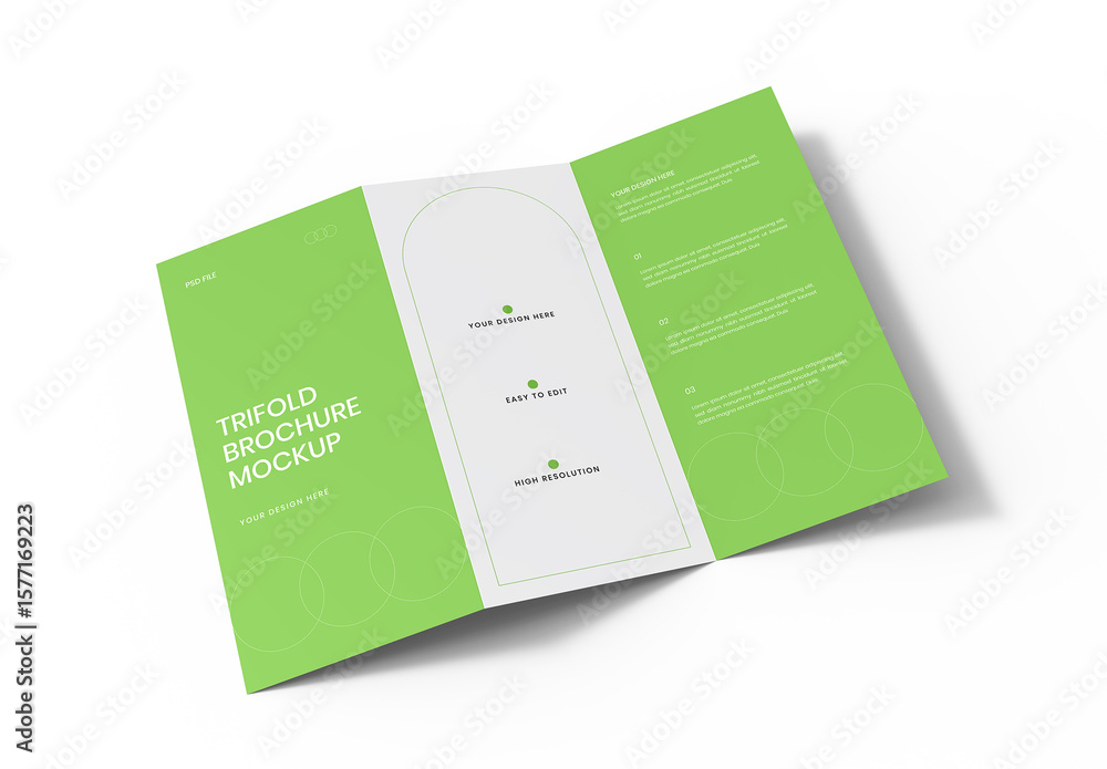 Trifold Brochure Mockup Design Template Stock Template | Adobe Stock